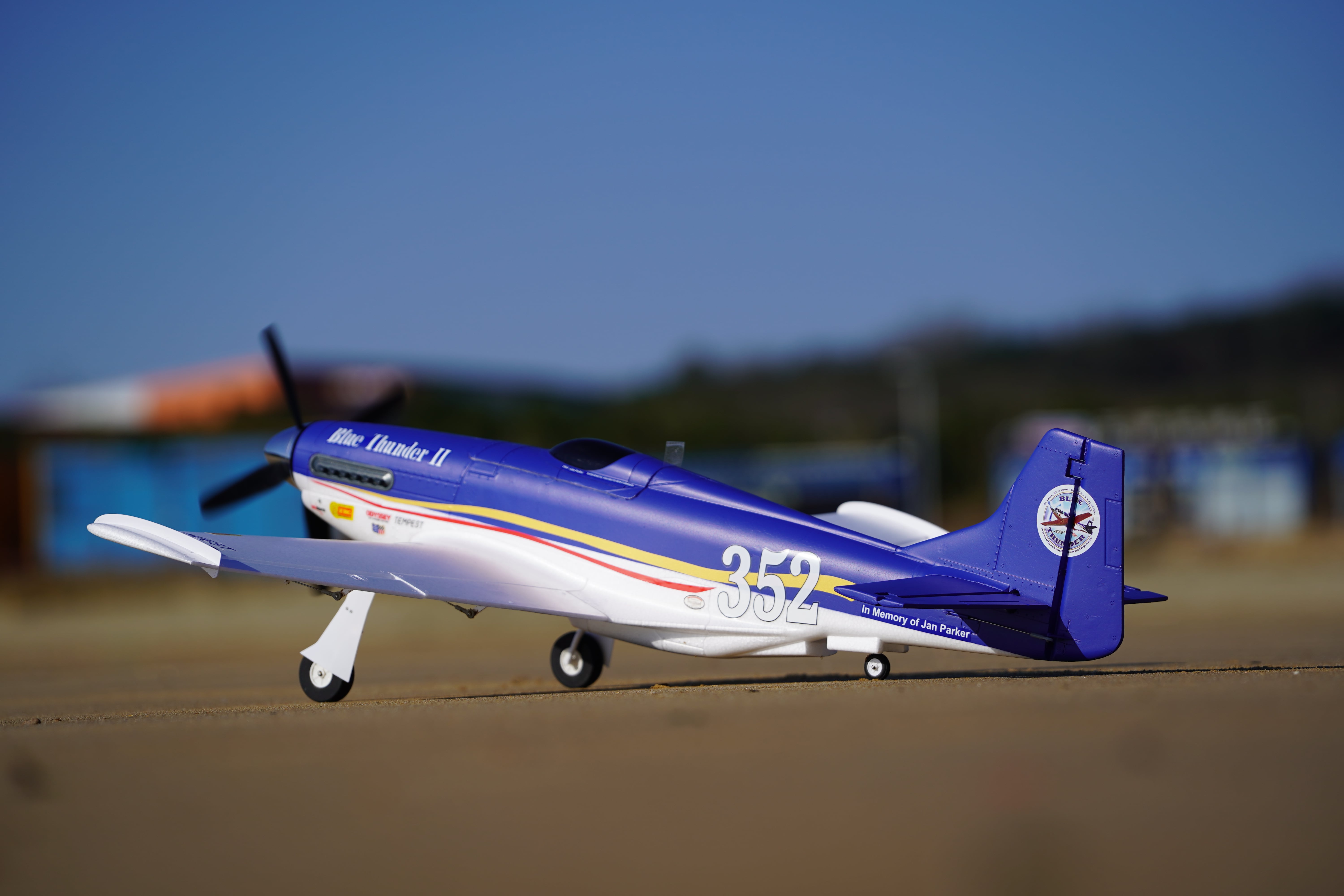 FMS Mustang P-51D Blue Thunder V2 1100MM PNP + Gyro FMS REFLEX | RcHubiQ.eu